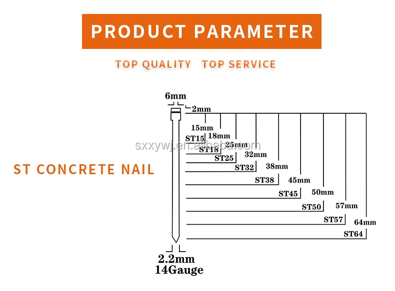 Xinyi 14 Ga St Concrete Nail Common Steel Nails St18 St25 St32 St38 ...