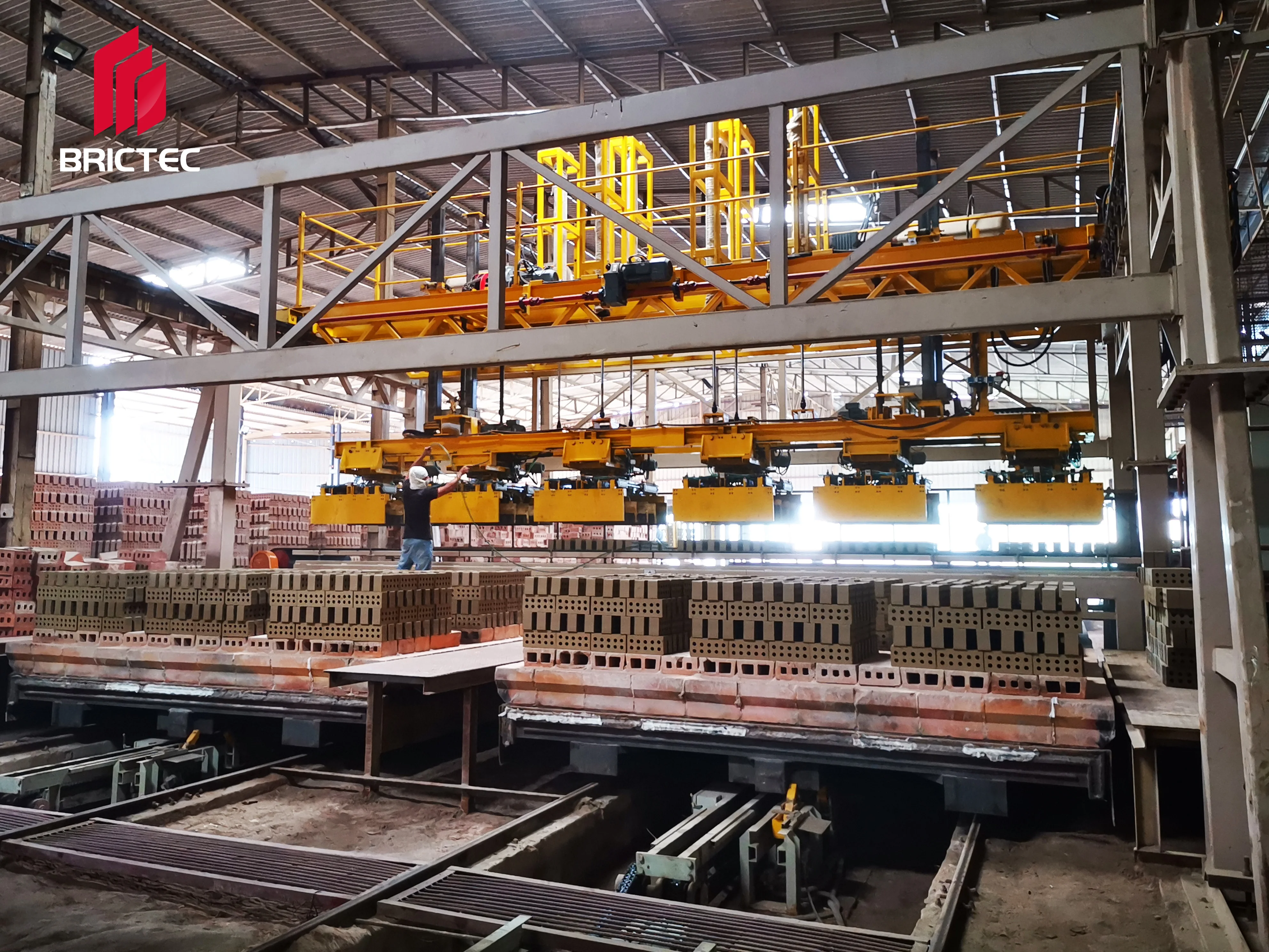 Red Clay Brick Factory with Double Stacking Firing Process