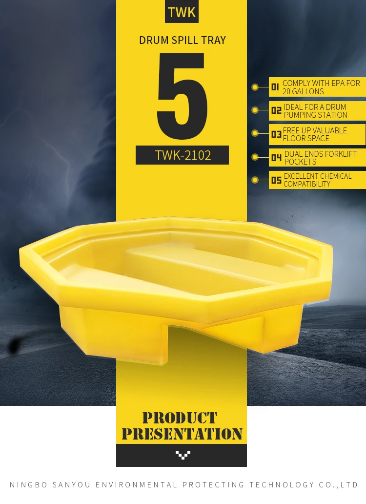 Drum Oil Spill Tray High Quality Low Profile 2 Storage Containment ...