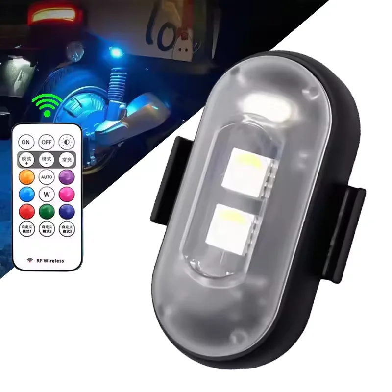 RGB Wireless Remote Control Emergency Strobe Lights Mini Aircraft ...
