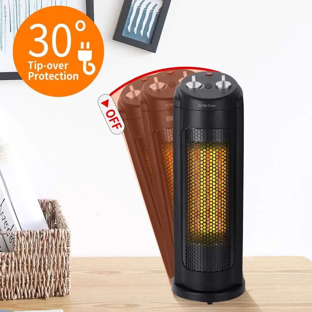 PTC Ceramic Elements Electric Portable Tower Space Heater With ...