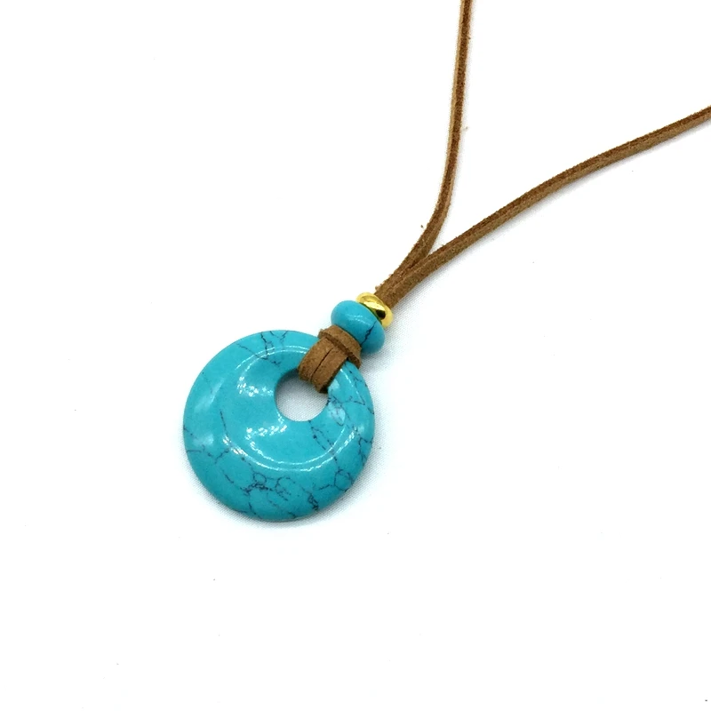 Wholesale Jewelry Stone Donut Pendants Necklace 20 M 25 Mm 30 Mm 35 Mm ...