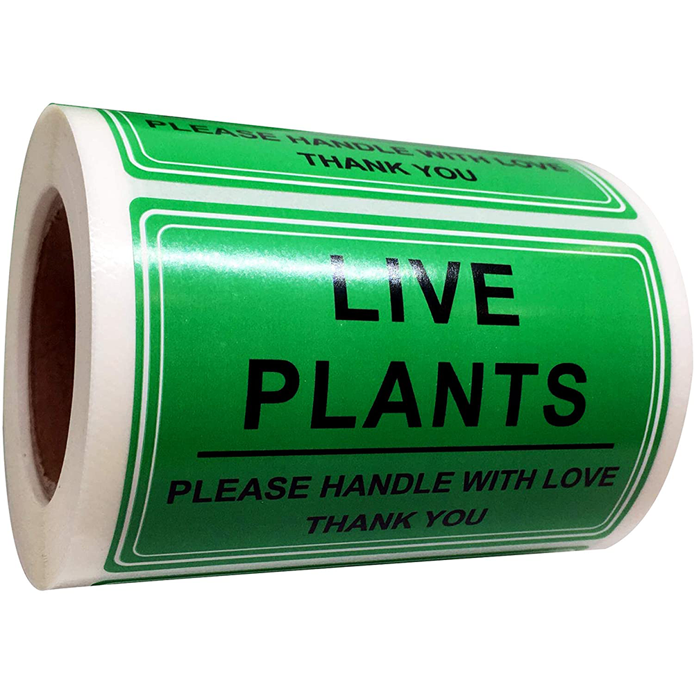 Custom Green Live Plants Stickers - Handle with Love