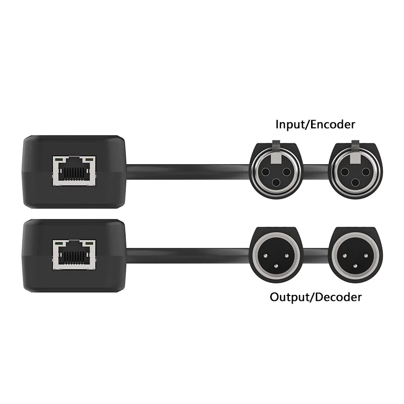 Dante 2 Channels Balanced Unbalanced XLR Analog Audio Extender Over ...