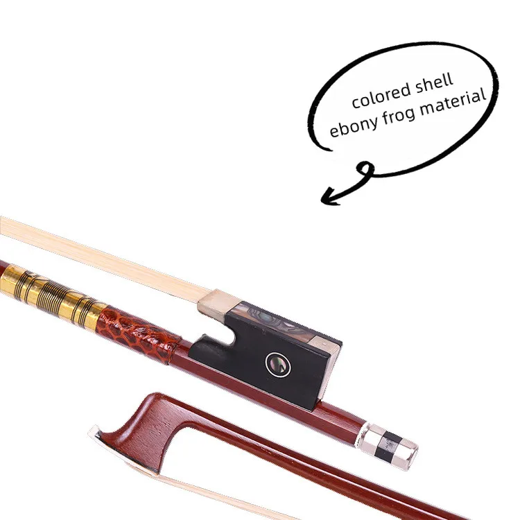 High Quality Violin Bow With Filigree Colored Shell Brazil Wood Violin ...