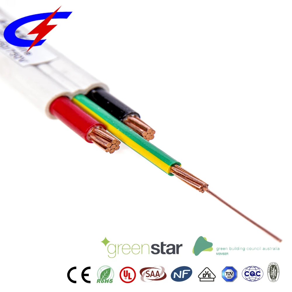 Building House Wire Flat Tps Cable 450/750v Pvc Insulated Copper Wire ...