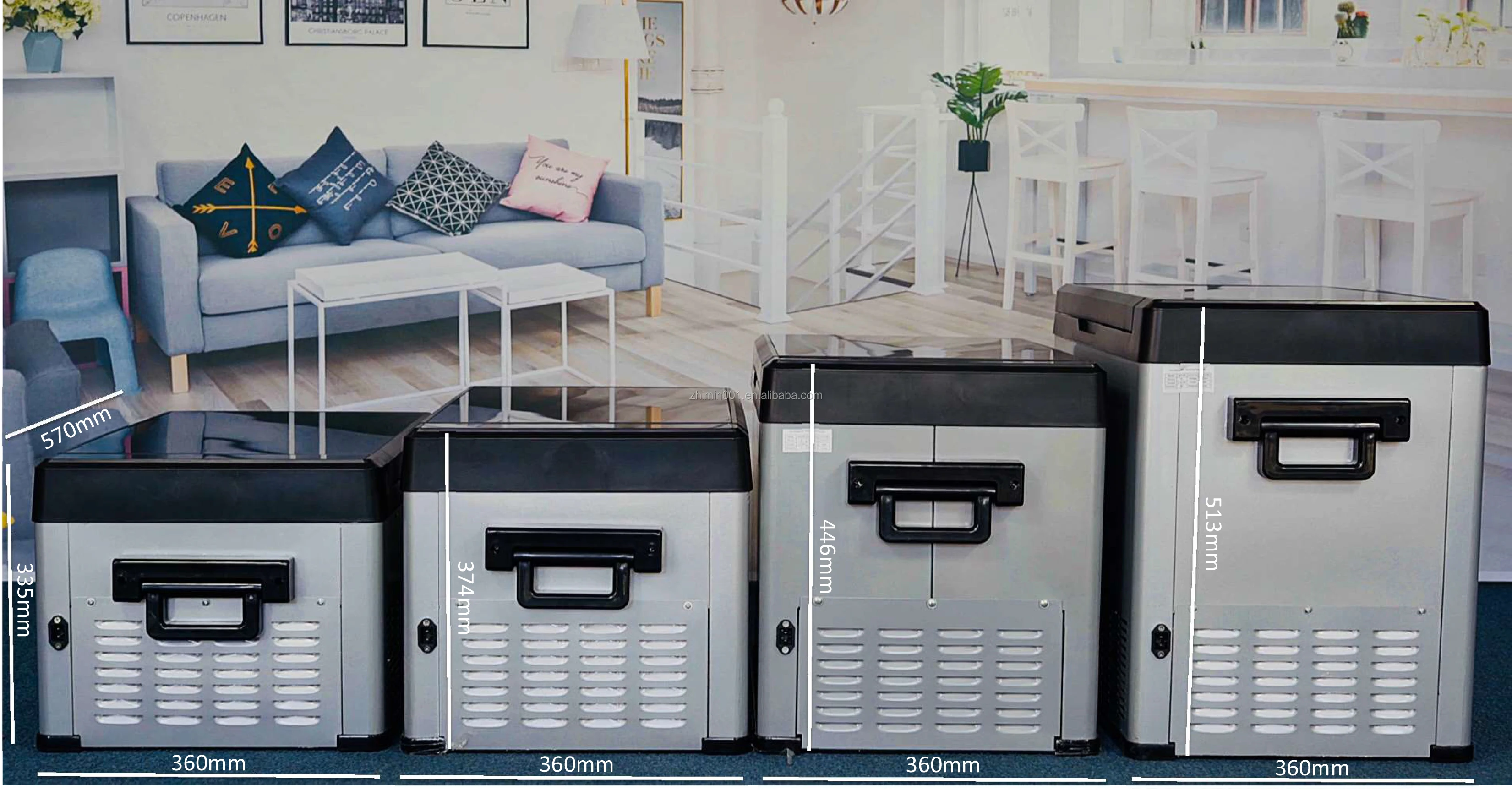 12v 24v Dc Compressor Cooling Car Cooler Box With Lcd Touch Screen Car ...