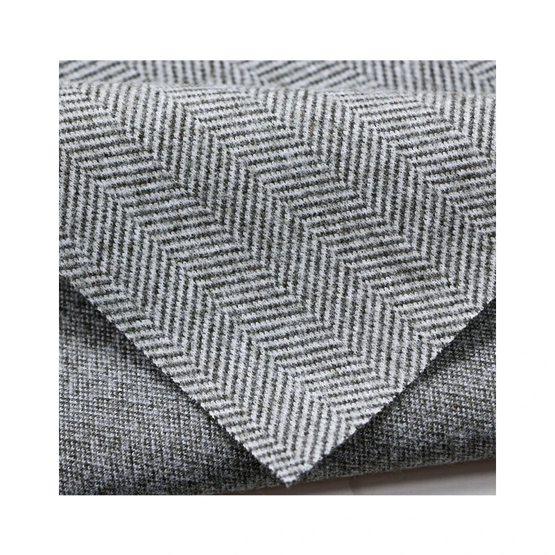 MINGMAO Textile Tweed Fabric Fishbone Herringbone Pattern Woolen Coat ...
