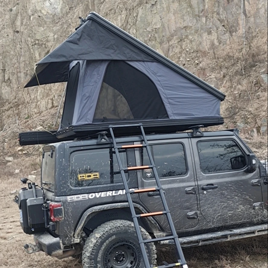 Triangle Rooftop Tent Rugged Shell Triangle Aluminum Roof Top Tent Hard ...