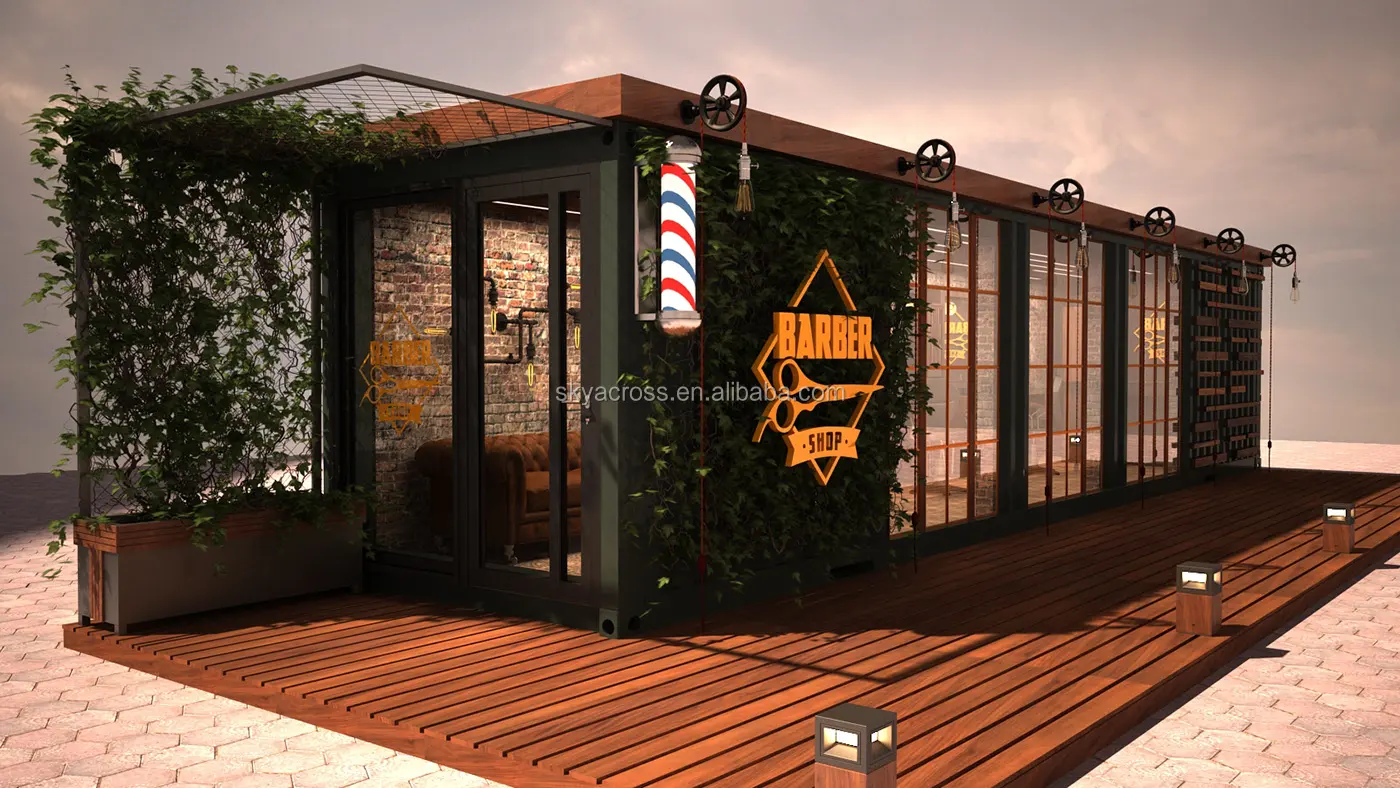 Prefab Restaurant Barbershop - Mini Shipping Container Shop
