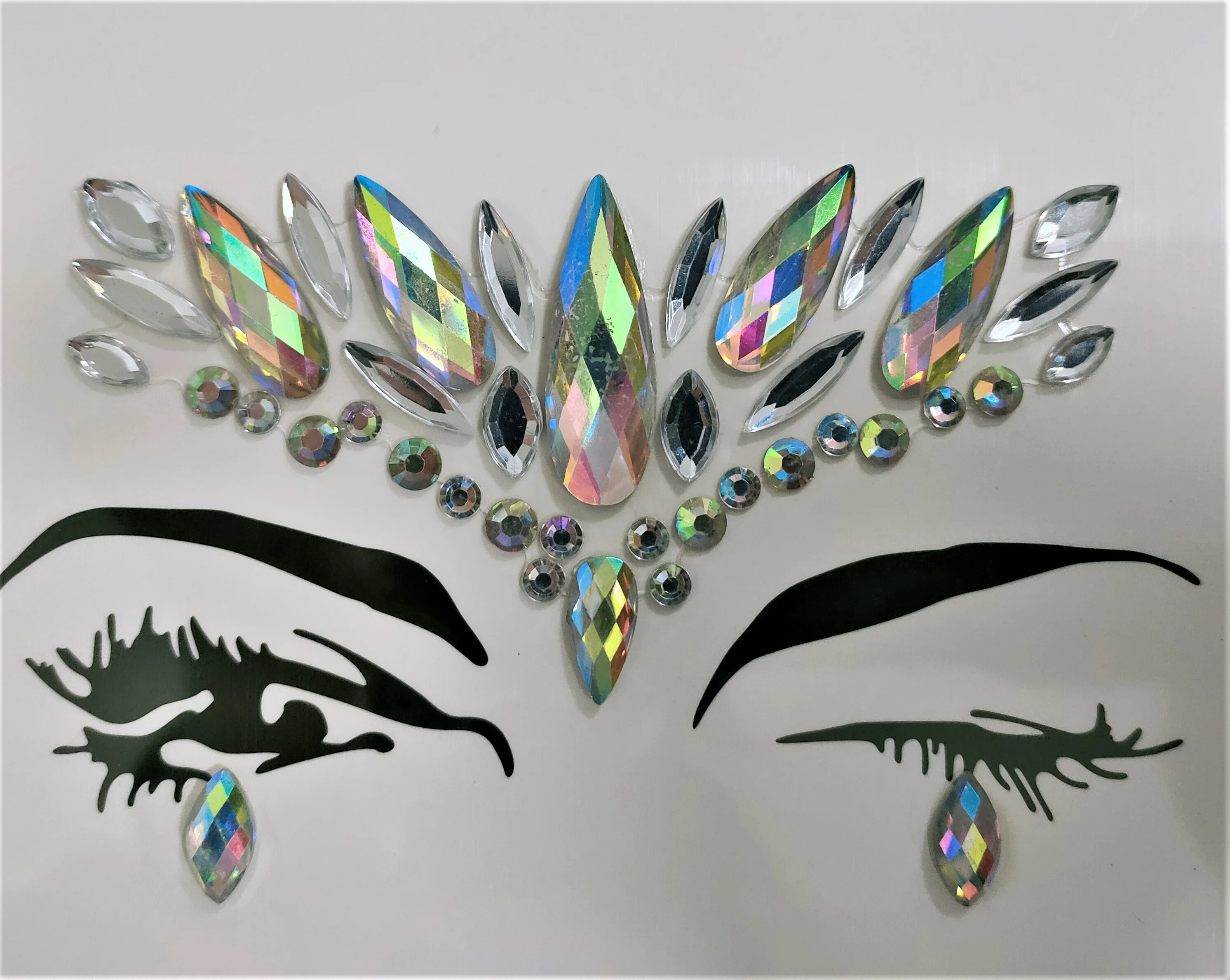 Custom Multi Color Self Adhesive Diamond Shaped Crystal Rhinestone Gem ...