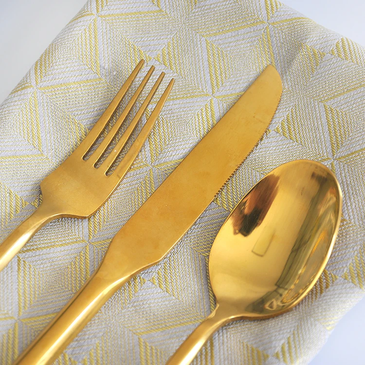 Luxury Hammered Premium Silver Stainless Steel Flatware