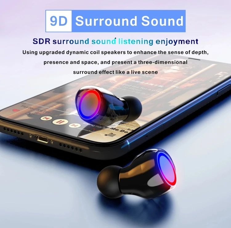 M12 Tws Waterproof Sport Wireless Earbuds Auriculares Audifono Con Bt ...