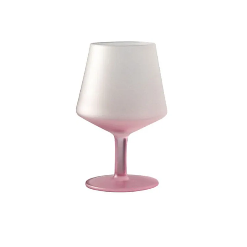 Wholesale Custom Sublimated Vintage Gradient Pink Wine Glasses For Home ...