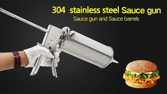 Stainless Steel 304 Hamburger Hot Dog Ketchup Tomato Chili Sauce Gun ...