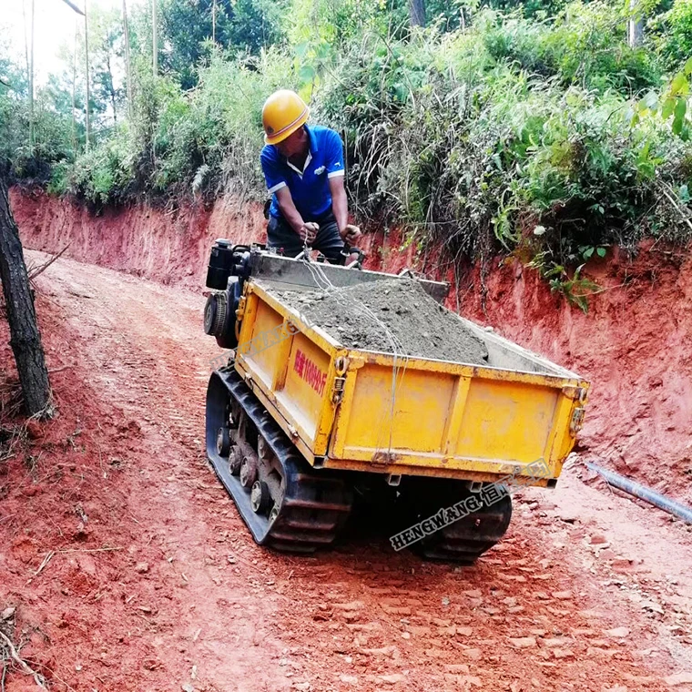 Mini Diesel Crawler Carrier - 1000KG Capacity & 6km/h Speed