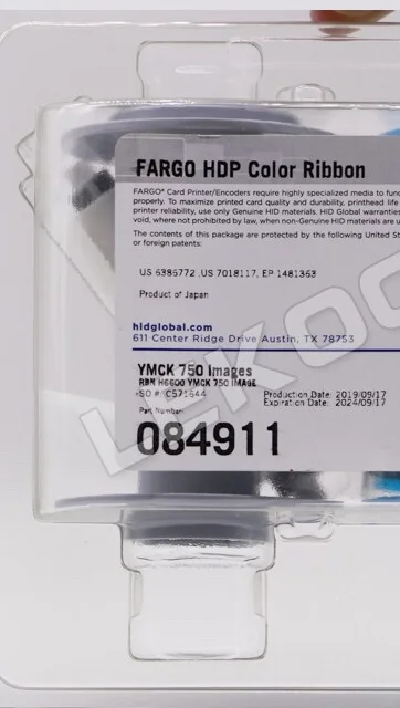 Hid Fargo Hdp6600 Color Ribbon 84911 Ymck Colour Ribbon - 750 Prints ...