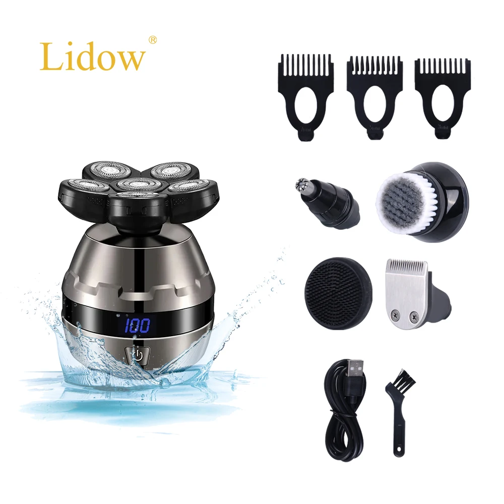 Lidow Professional 6d Floating Electric Head Shavers For Bald Men Lcd ...