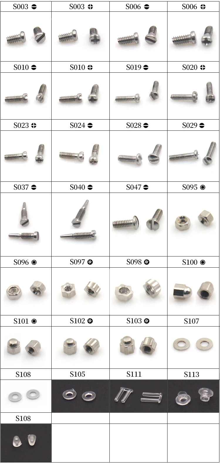 High Quality Screws for Eyeglasses Extractor Nose Pad Eyeglasses ...