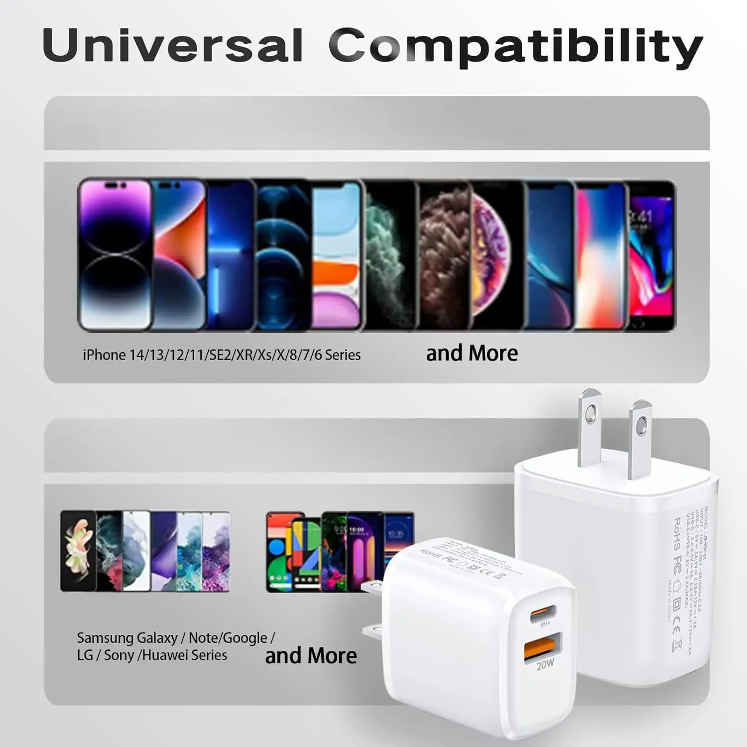 USB Type C Portable Charger - 20W Fast Charging Adapter