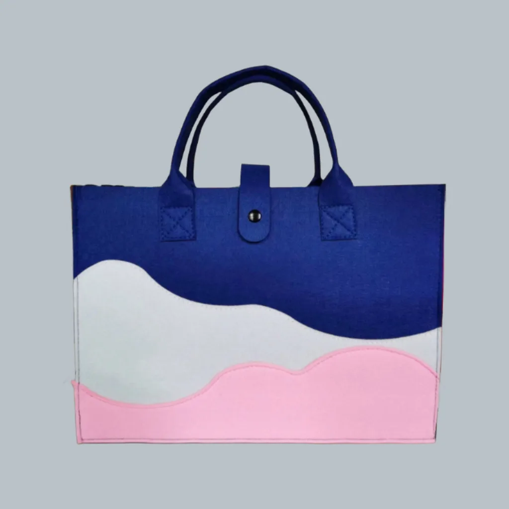 Custom Felt Tote Bag with Patterns Felt Handbag| Alibaba.com
