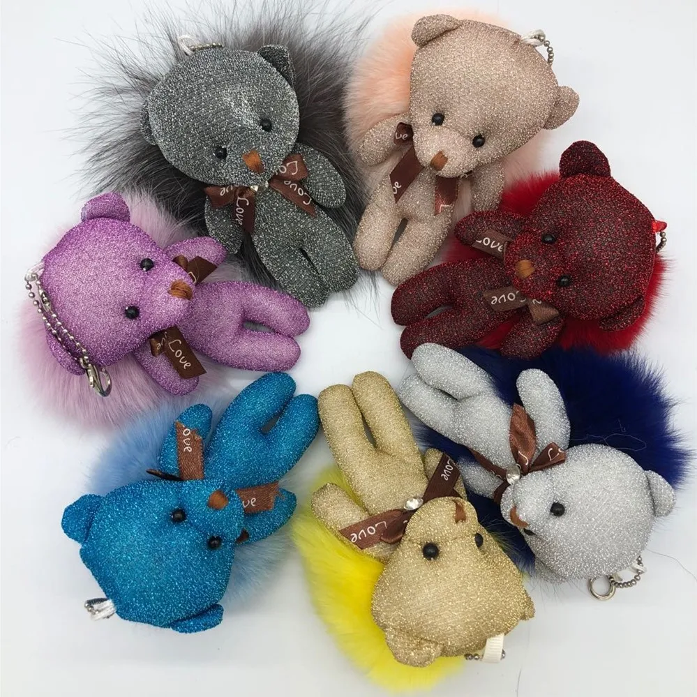 Cute Pom Pom Keychain Accessories Fur Puff Ball Keychains - Buy Factory ...