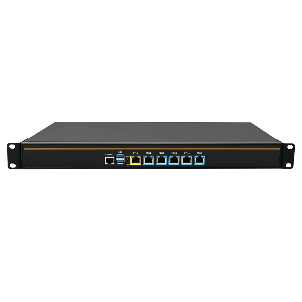 Hot Sale 1u Rack Server Fanless Mini Pc J4125 Quad Core 6 Lan Celern ...