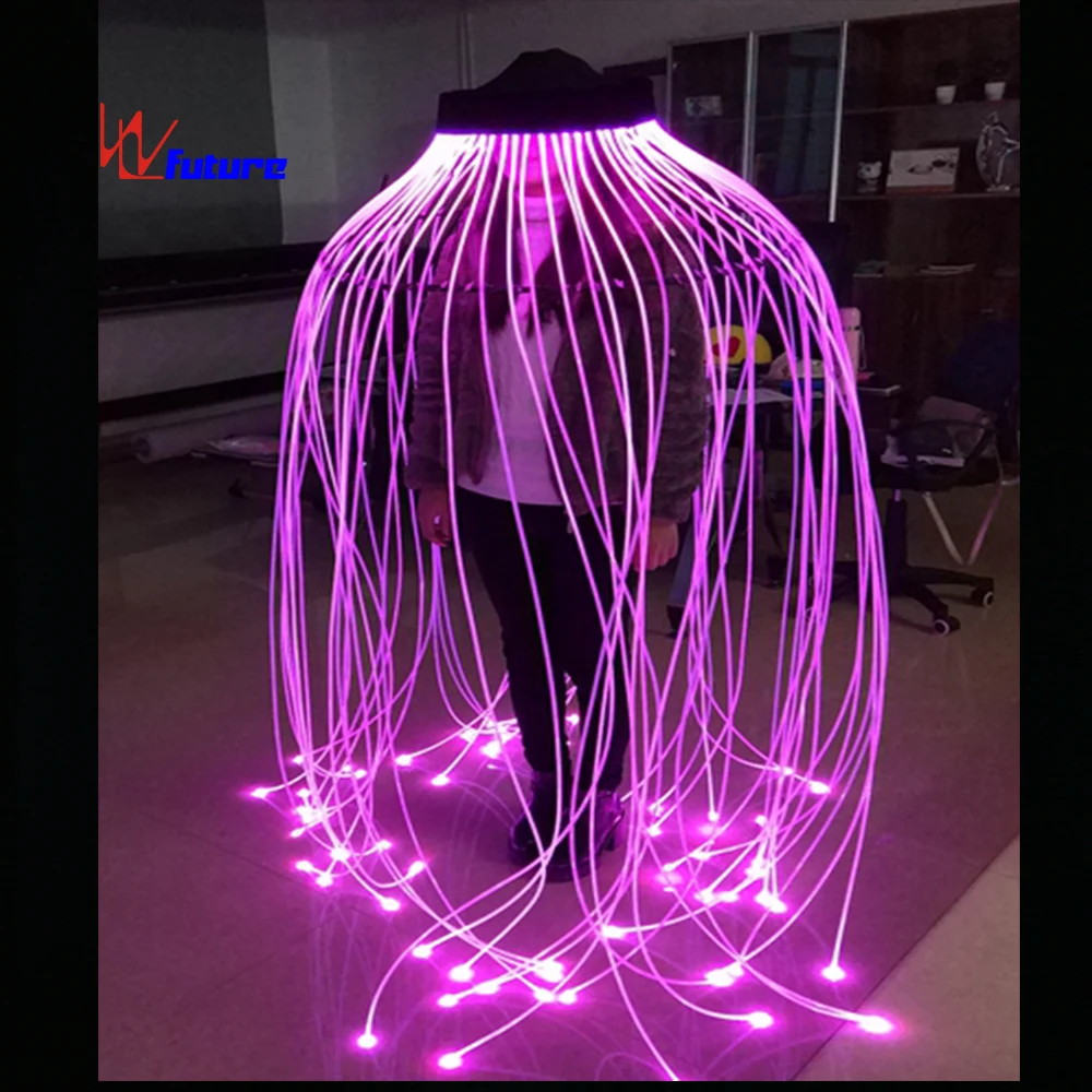 LED Jellyfish Spinner Props - Customize Fiber Optic Dancewear