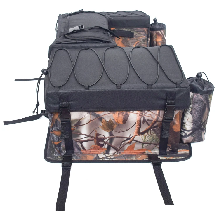 Multi-compartment ATV Camouflage Cargo Padded-Bottom Rack Pack Storage Bag