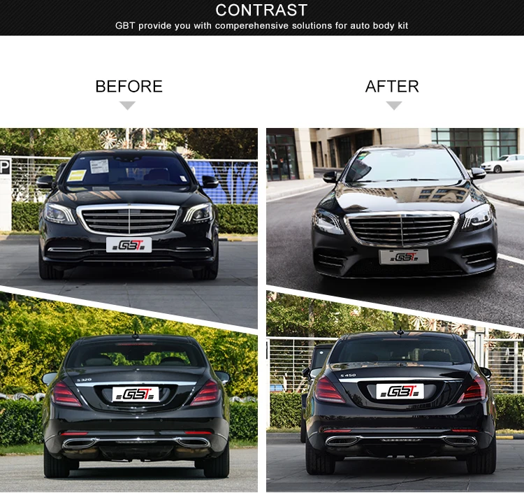 Gbt Auto Parts Body Kit Include Pp Abs Material Front/rear Bumper Grille Year 2018 For Mercedes ...