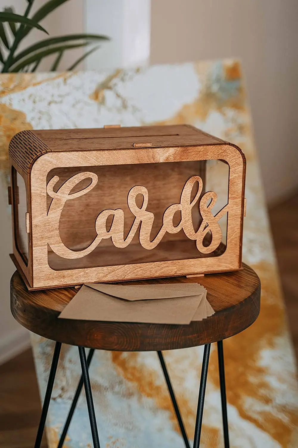 Custom Rustic Decorative Wood Money Box Wooden Wedding Card Box For ...