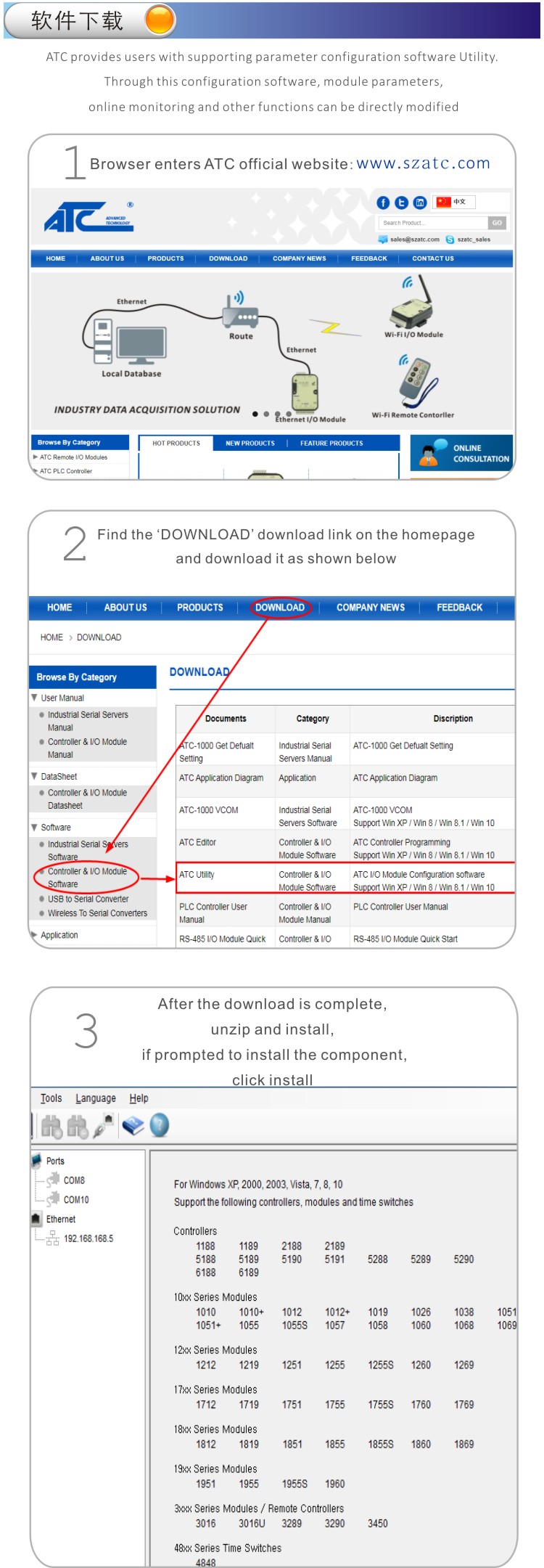 Analog I/O Module - 4AI 2AO 2DI 2DO RS-485 Port Modbus RTU