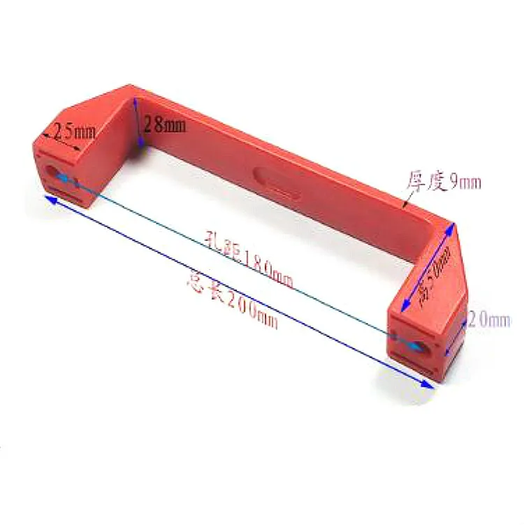 Durable U Shape Nylon Pull Handle - Black for Industrial Use