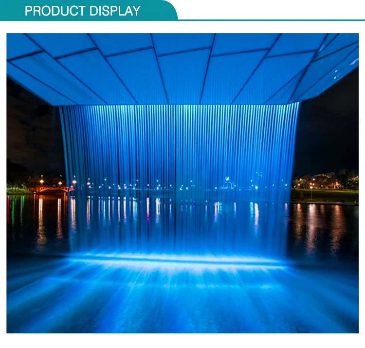 Customize Led Hotel Indoor String Water Curtain Artificial Wall Glass ...