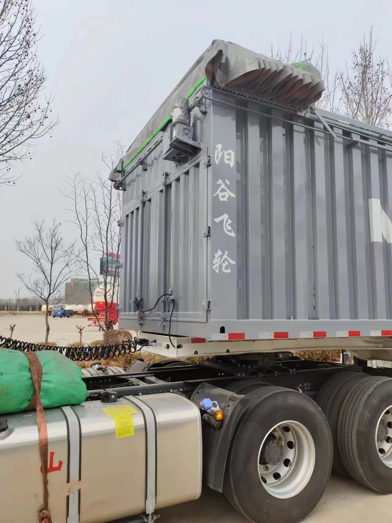 High Quality Factory Transport Skeleton Container Semi-trailer Steel ...