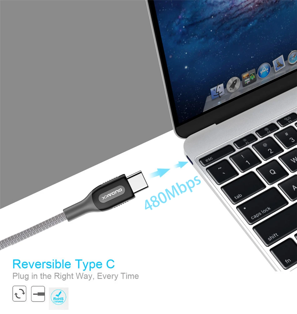 Usb To Usb C Cable For Macbook Pro Notebook Air 2m Type-c To Type-c ...