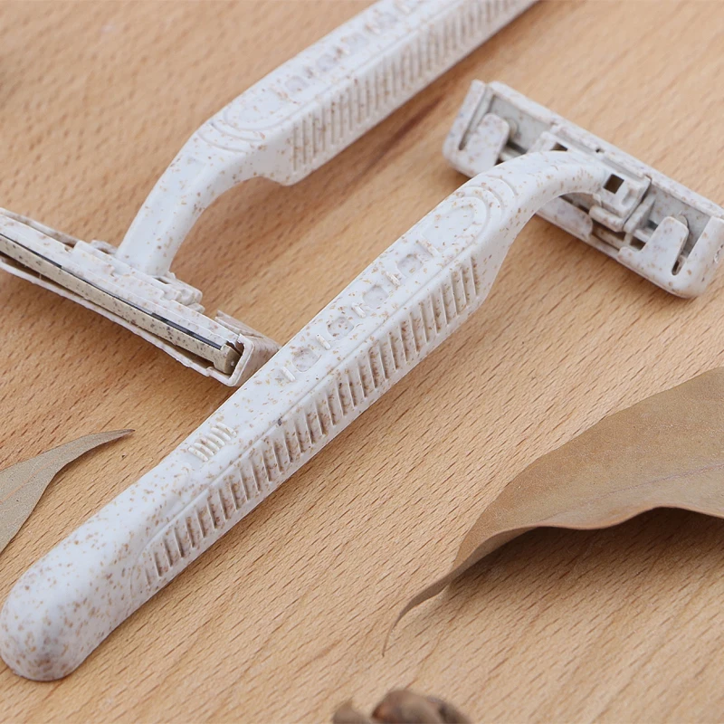 One Time Eco Friendly Wheat Straw Razor - Biodegradable Twin Blade