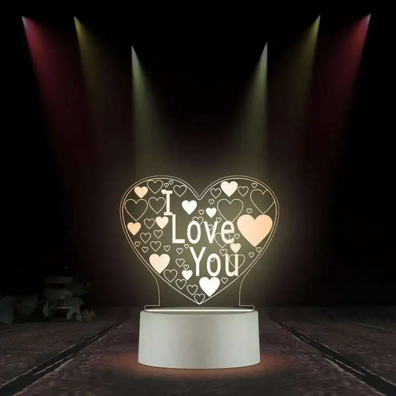 Custom Shape Led Acrylic Note Board Message Board Lamp Gift Colourful ...