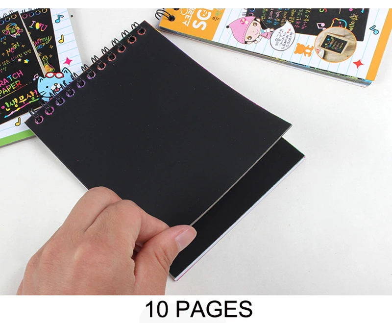 10 Pages Small Scratch Art Notebook - Buy Scratch Book,Magic Scratch ...