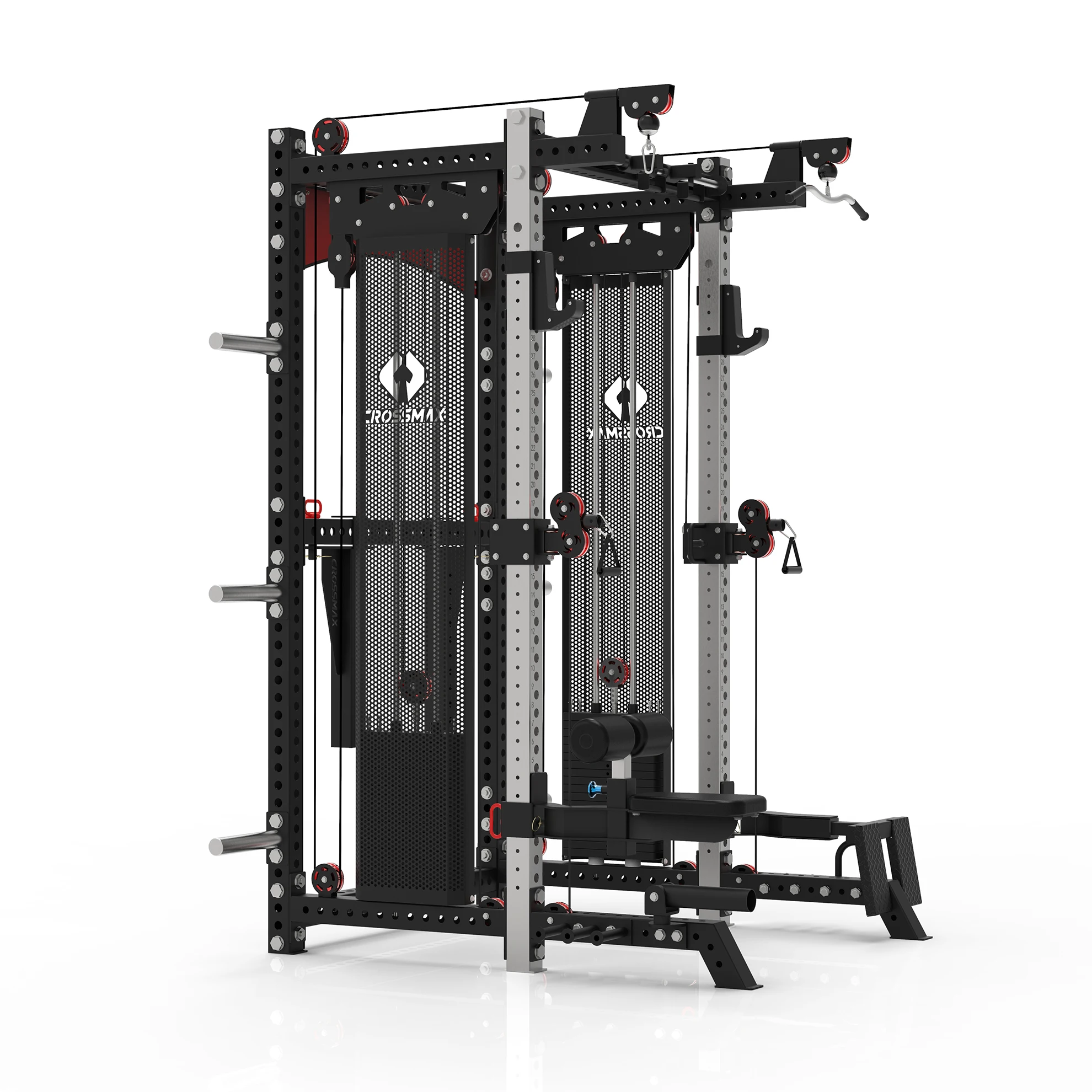 CROSSMAX Cable Crossover Multi-functional Trainer Smith Machine Power ...