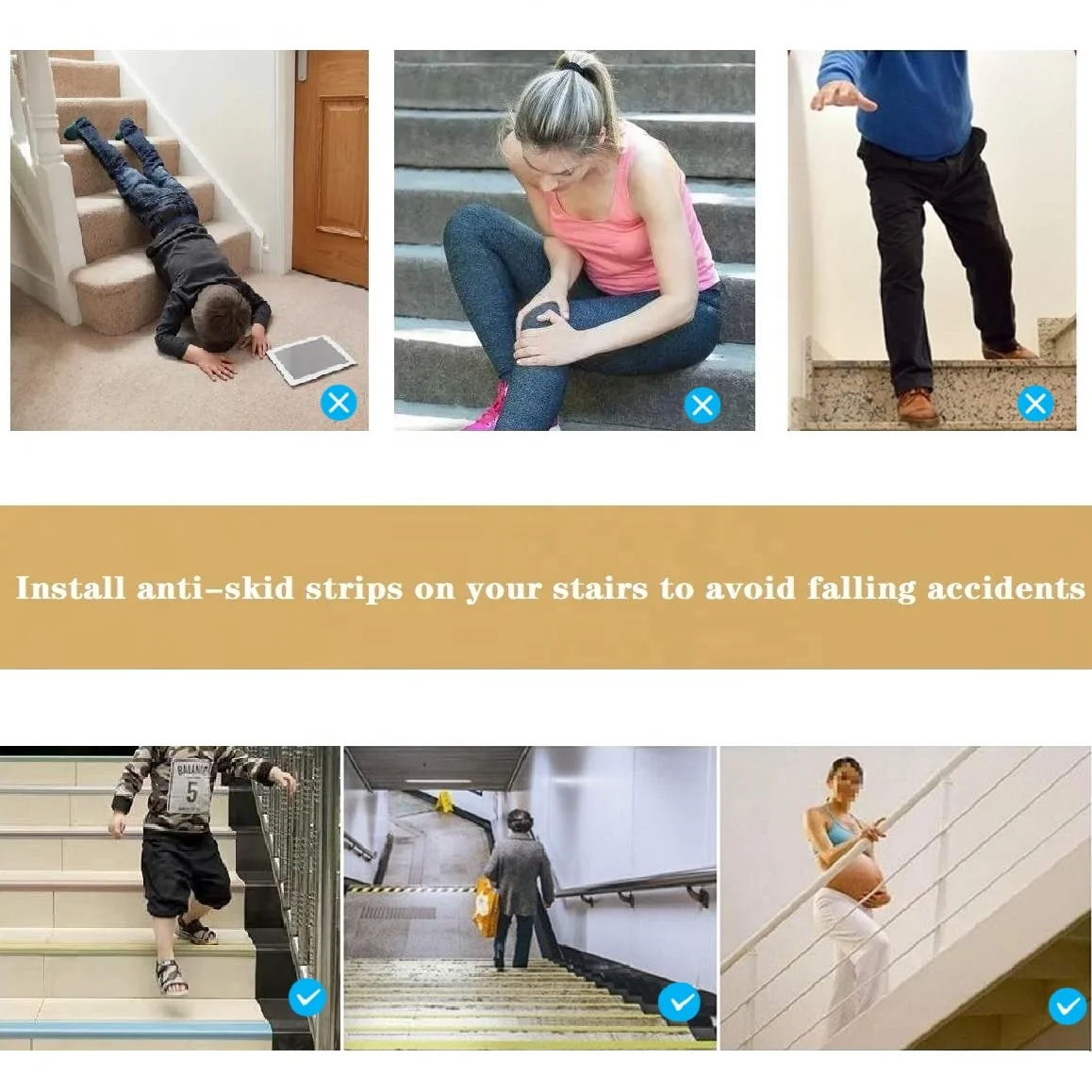 L-Shaped Stair Nosing Metal Stair Nosing Non-Slip Self-Adhesive Stair ...