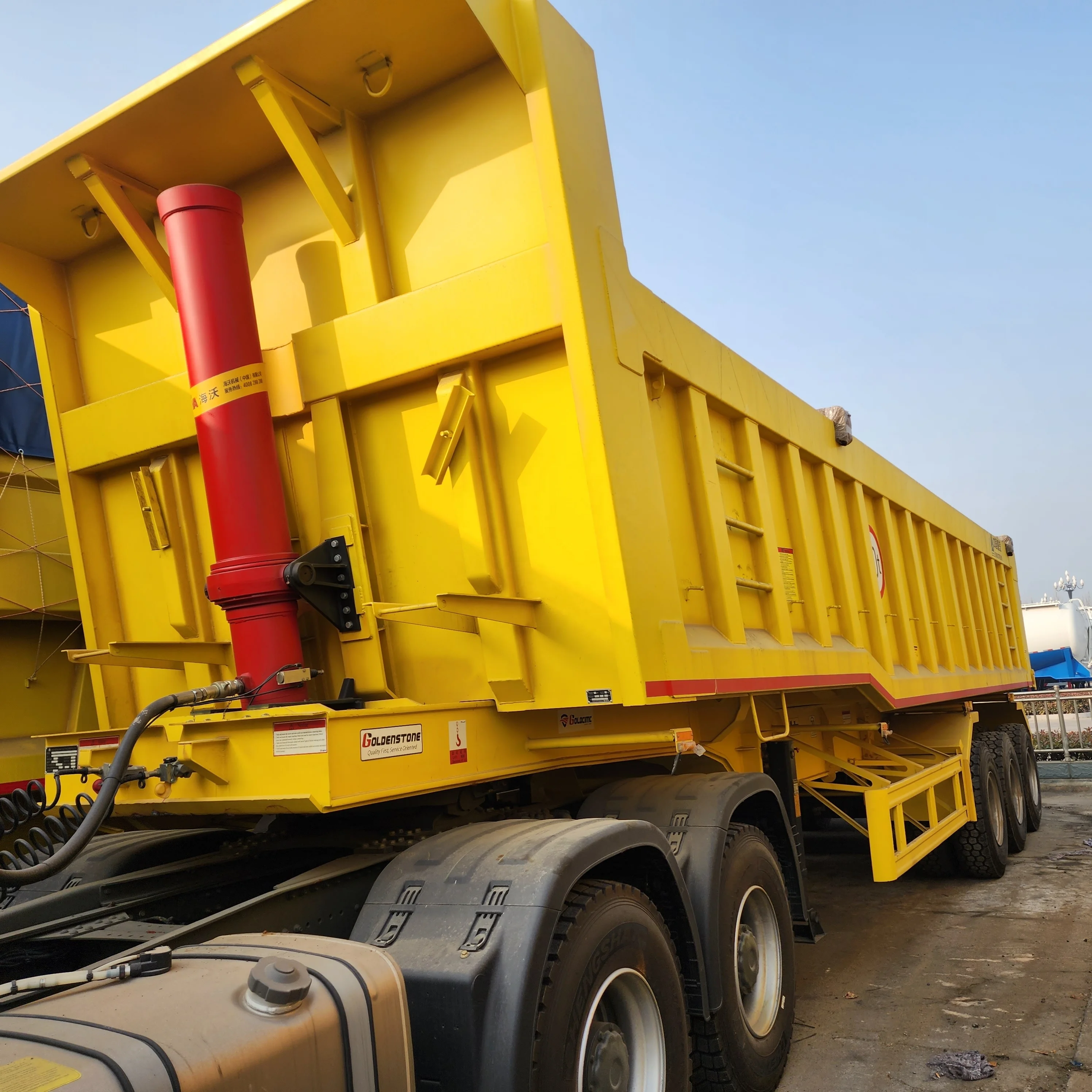 3/4 Axle 70 Ton Heavy Duty Dump Truck/dump Truck Semi-trailer - Buy 3/4 ...
