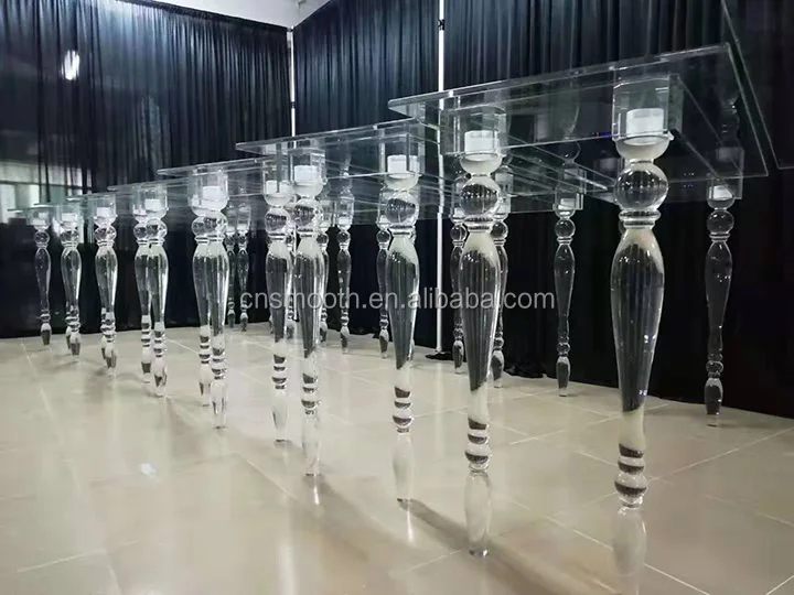 New Style Modern Square Clear Acrylic Wedding Dining Ghost Table - Buy ...