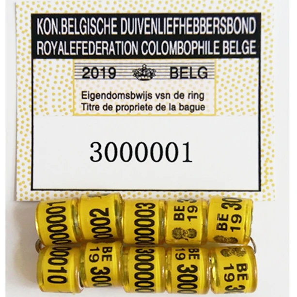 High Quality Belgium Racing Pigeon Rings European Countries Clubs ...