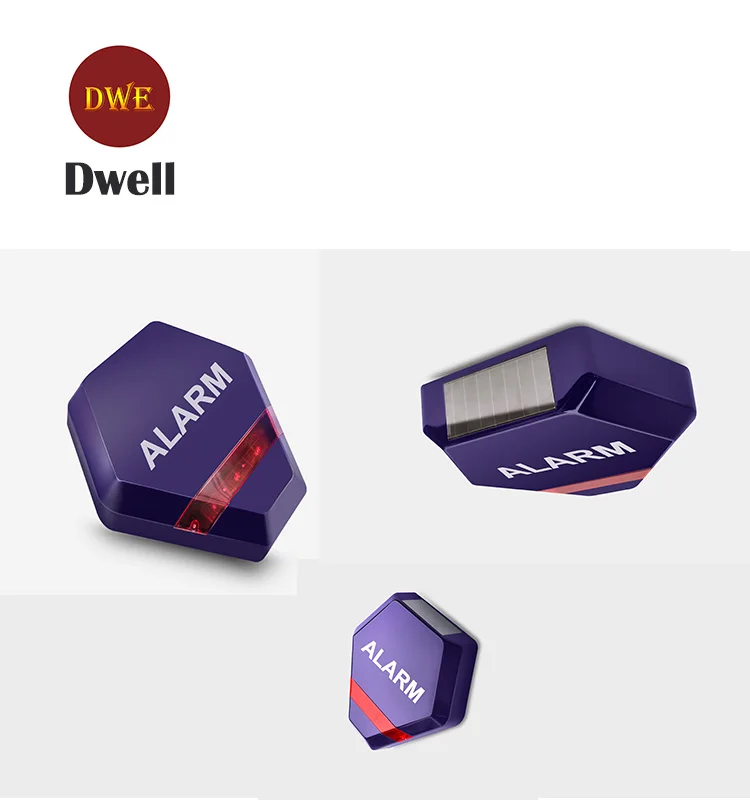 Solar Powered Security Alarm Siren With Led Flashing Light & Waterproof ...