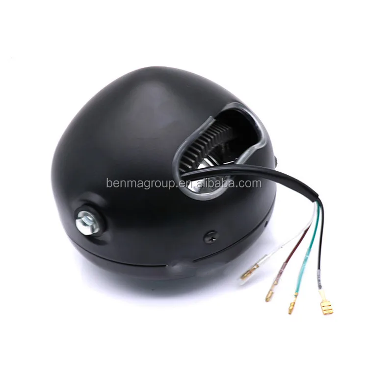 Cafe Racer Old School Style 12V Motorcycle LED Amber White Headlamp