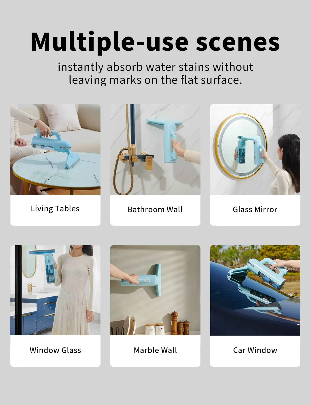 Window Clean Multi-function Electric Wireless Spray Mini Window Vacuum ...