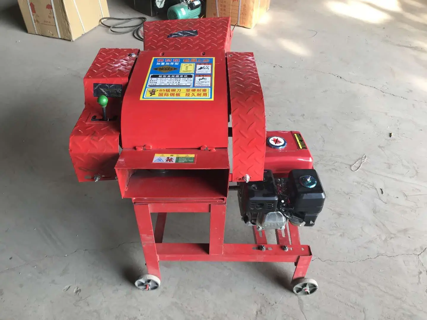 500kg/h Grass Chaff Hay Grinder with 7.5HP Gasoline HJ-ZC001