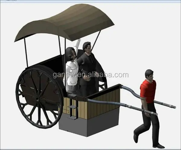Human Power Tourist Sightseeing Human Cart Three Wheeled Rickshaw ...