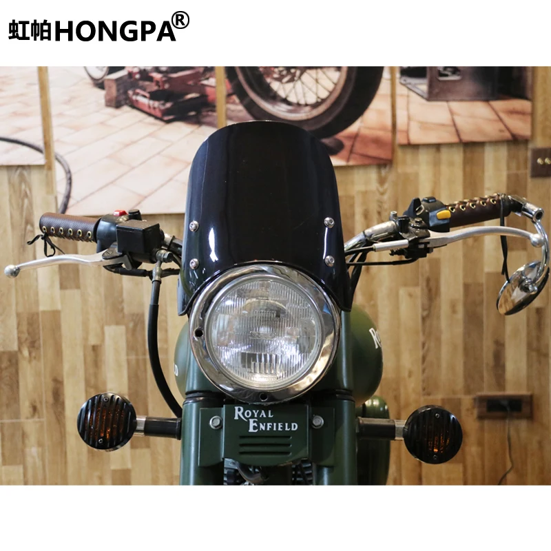 Motorcycle Headlamp Fairing Windshield Wind Deflector For Royal Enfield ...